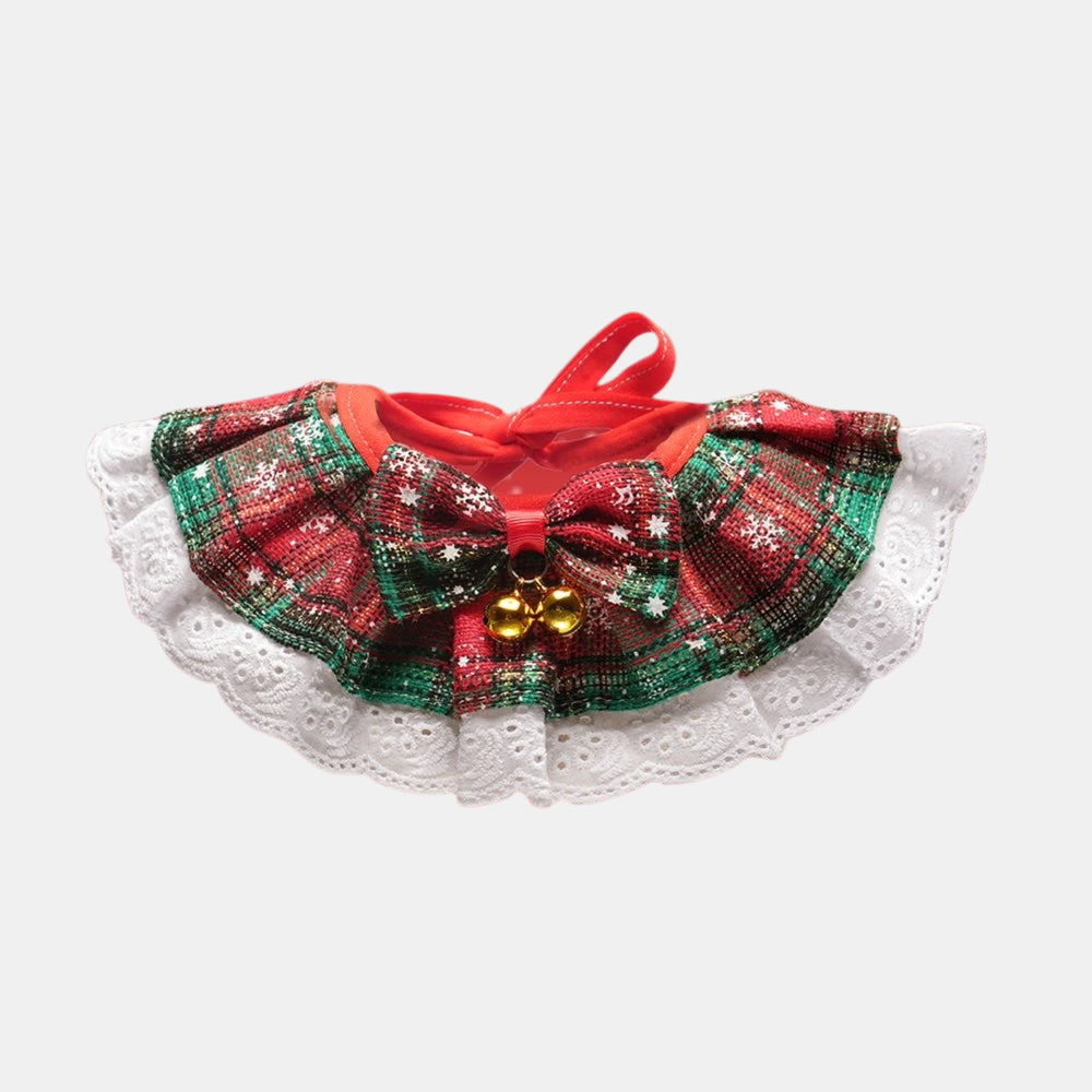 Plaid Ruffle Bib – DFpet