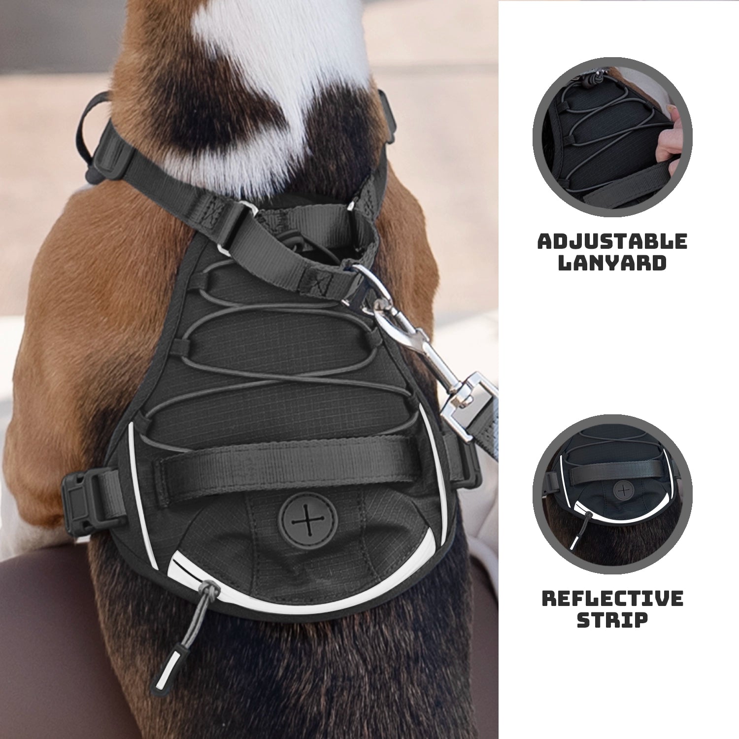 DFPET No-Twist Martingale Dog Harness with Paracord and Pocket, No Pull ...